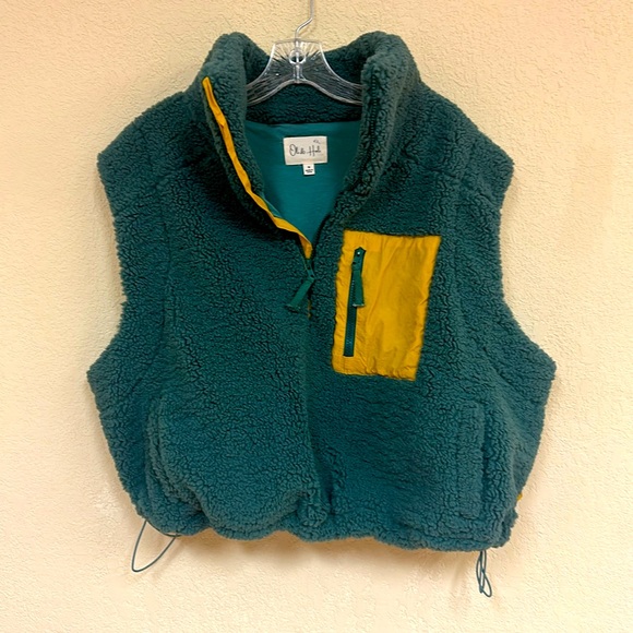Oli & Hali | Jackets & Coats | Oli Hali Green And Orange Vest For ...